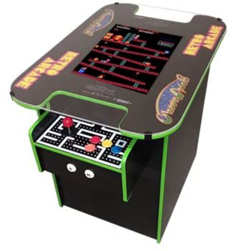 Suncoast Arcade XL Cocktail Arcade Machine with 24" Monitor, 516 Retro Games and Trackballs ...